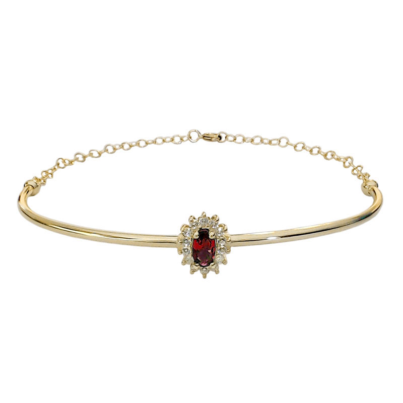 Χρυσό Βραχιόλι 14κ με Πέτρες Ζιργκόν | Lure Jewellery
